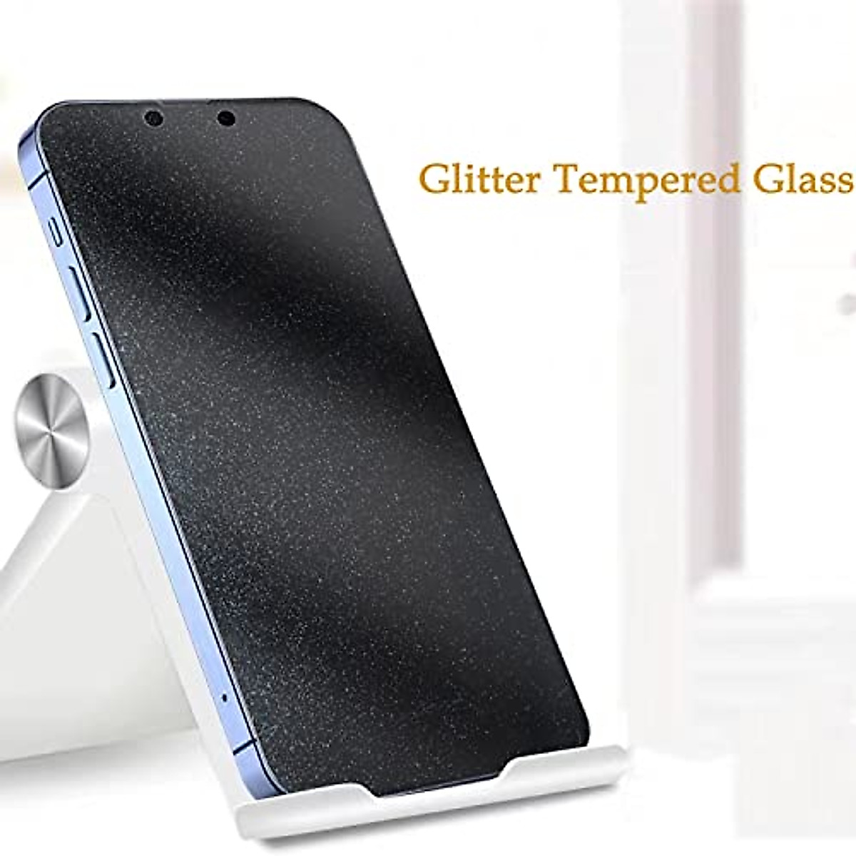 WIRIXSYD 2PCS Glitter Screen Protector suit for iPhone 14 Pro max, Diamond Bling Shiny Sparkling Tempered Glass Suit for iPhone 14 pro max 6.7 Inch