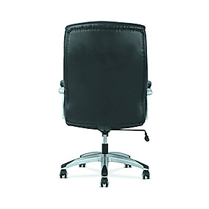 HON Sadie Big and Tall Leather Executive Chair, High-Back Computer/Office Chair, Black (HVST341)
