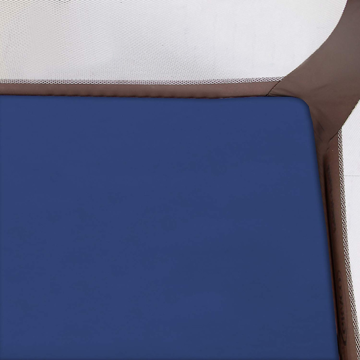 Biloban Pack n Play Sheet Fitted, 4 Pack Portable Playard Navy and Grey & Whale and Fish