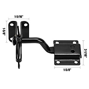 HOME MASTER HARDWARE Heavy Duty Decorative Gate Kit - 8 in Decorative Tee Hinges 2 Pack + Self-Adjusting Gate Latch 1 Pack + 10 3/8 in Ornamental Gate Handle 1 Pack