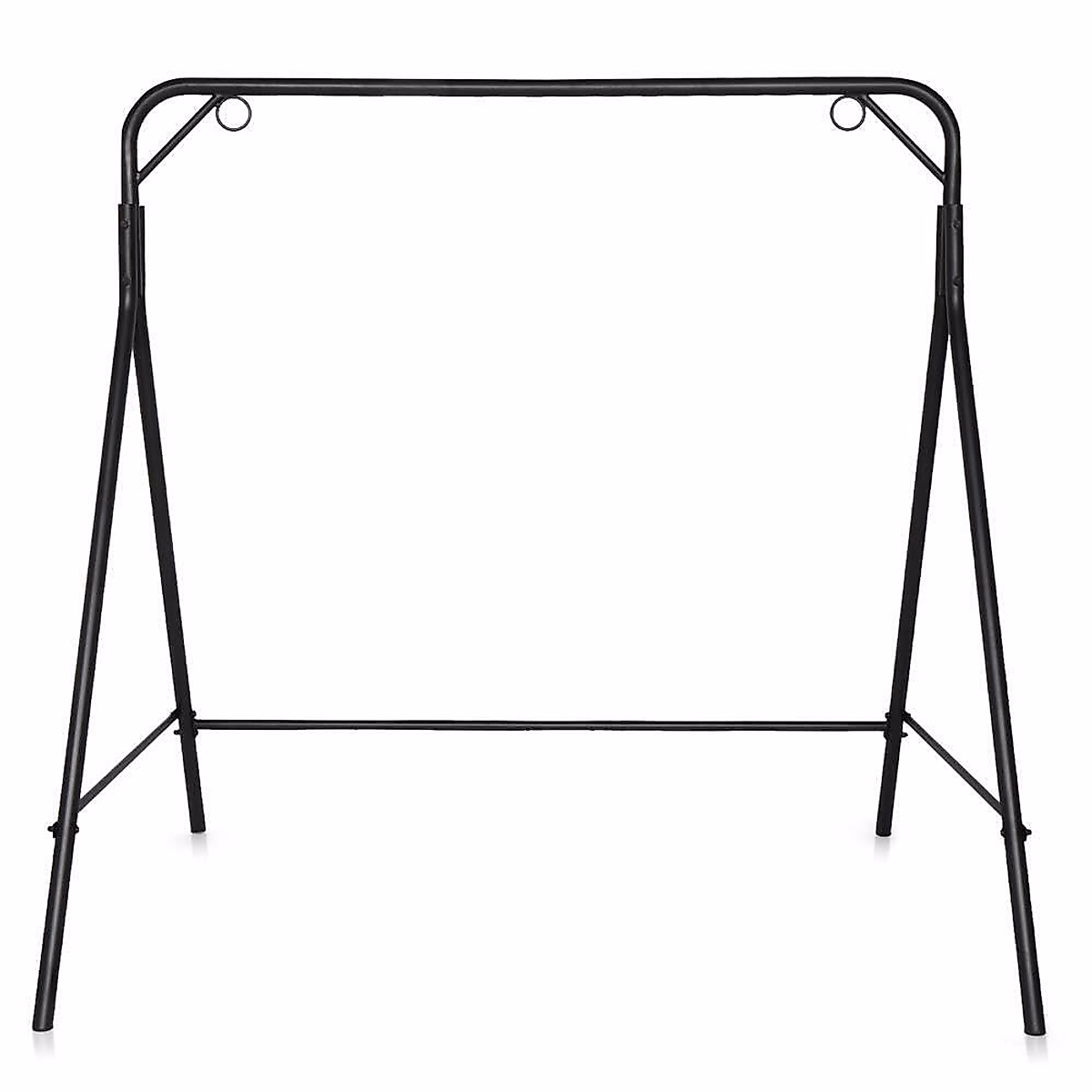 GeRRiT Swing Frame Metal A Frame Swing Stand for Garden Lawn Backyard Porches Stability, Black
