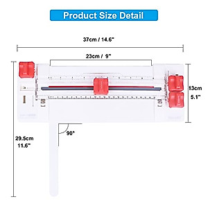 Paper Cutter Paper Trimmer 4 in 1 Ultra Light Trimmer with Dial Blades of Straight, Wavy, Dotted, Creased for Paper Craft, Scrapbook, Photos, Postcards,Coupons, Gift Card, Label (White)