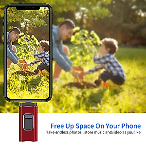 USB 3.0 Flash Drive 1000GB Intended for iPhone iPad, USB Memory Stick External Storage Thumb Drive Photo Stick Compatible with iPhone/iPad/and Computer (1000GB Red)…