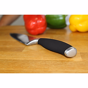 Taylors Eye Witness Syracuse Chefs/Cooks Kitchen Knife - Professional 15cm/6 Inch Cutting Edge, Multi Use. Precision Ground, Razor Sharp, Ultra Fine Blade. Soft Textured Grip Matte Black Handle.