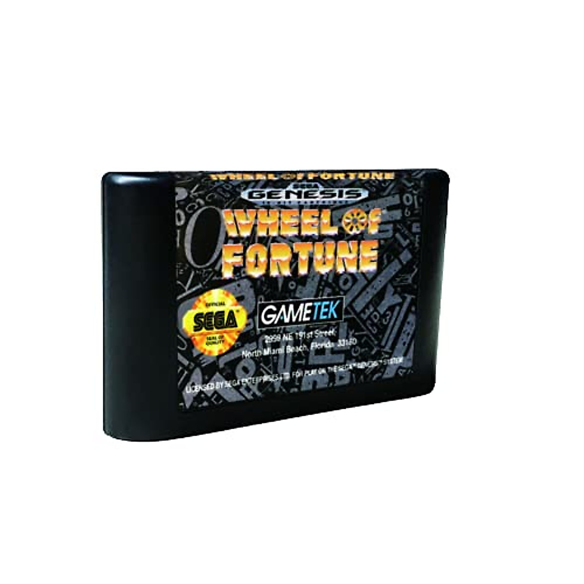 Royal Retro Wheel of Fortune - USA Label Flashkit MD Electroless Gold PCB Card for Sega Genesis Megadrive Video Game Console (Region-Free)