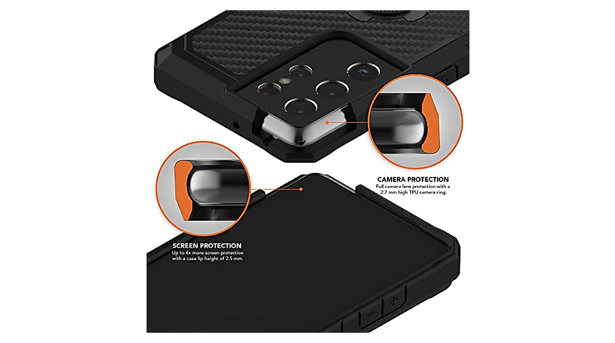 Rokform Galaxy S21 Ultra Rugged Case & Ring Stand