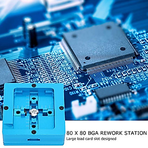 BGA Reballing Rework Station Double Frame Template Stencil Welder Kits 80 x 80mm Soldering Station for Auto Fixing for Large Steel Meshes