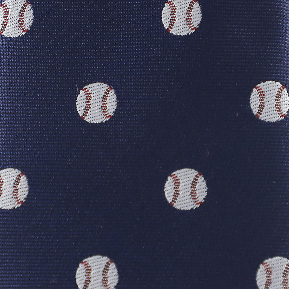 MENDEPOT Sports Baseball Necktie With Box White Baseball Ball Navy Tie