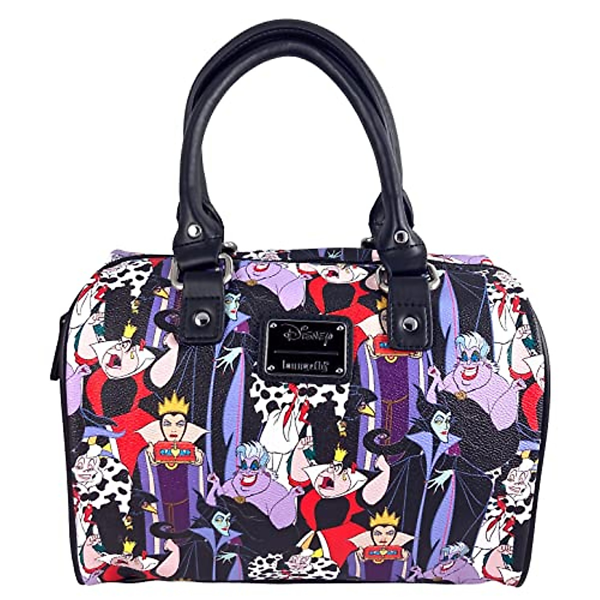 Loungefly Disney Villains Classic All Over Print Faux Leather Crossbody Handbag Purse