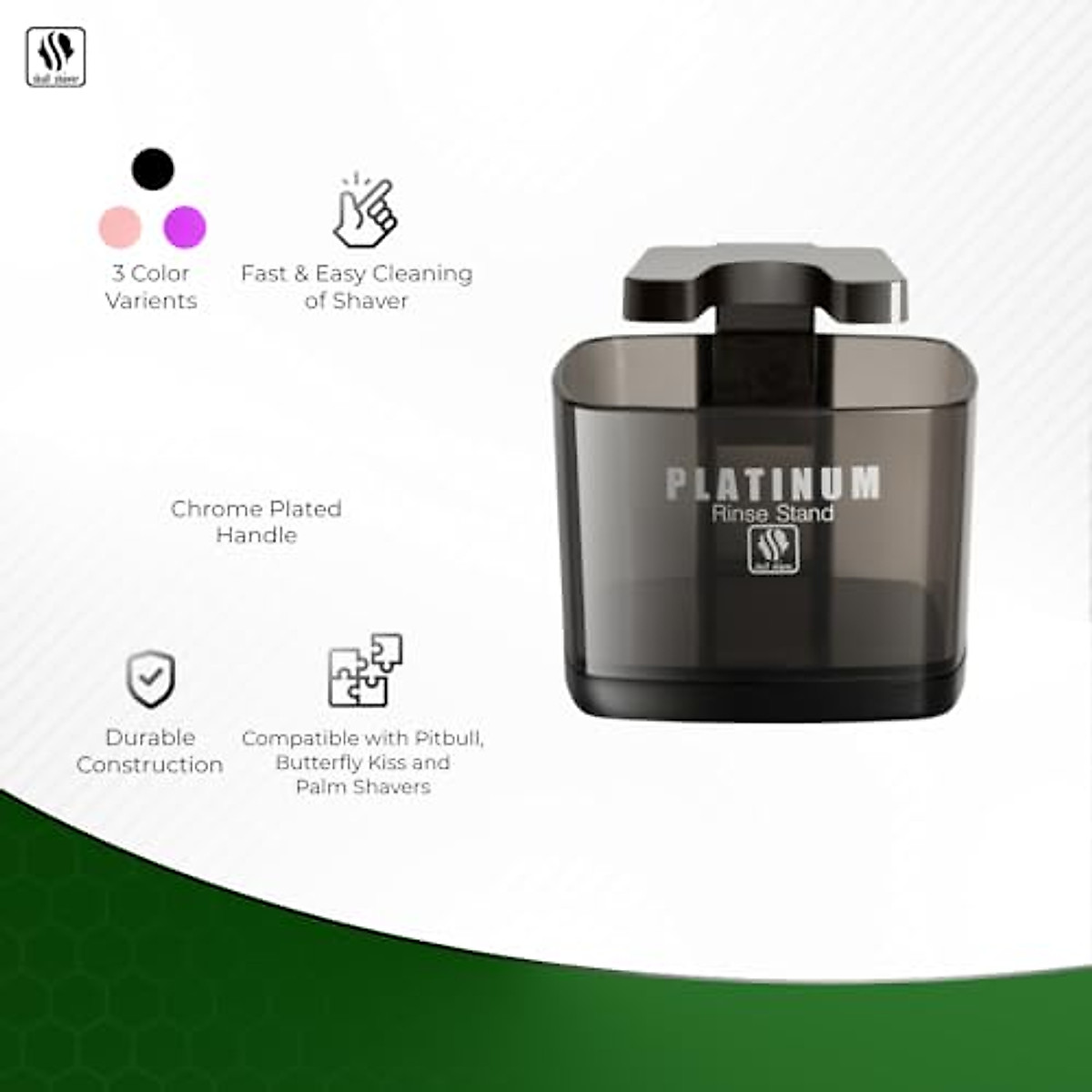 Skull Shaver Platinum Rinse Stand - Ultimate Cleaning Solution for Pitbull & Butterfly Shavers