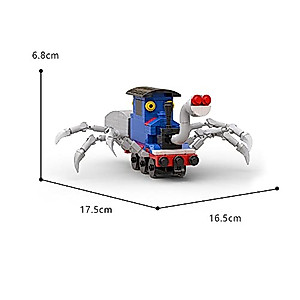 Lebebe Chooo Charlees Spidder Train Building Blocks, STEM Animals Vehicle Action Figure Model Toy, Horror Game Forest Spidder Monster, Easter Day Halloween Birthday Gifts for Kids,Adults (199 Pieces)