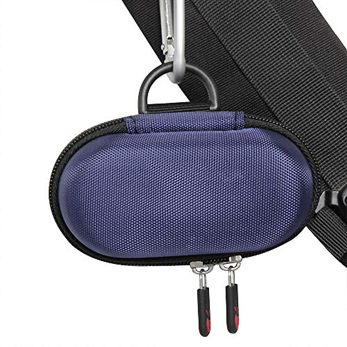 Hermitshell Hard Travel Case for TOZO T10 TWS Bluetooth 5.0 Earbuds True Wireless Stereo Headphones (Dark Blue+Black Zipper)