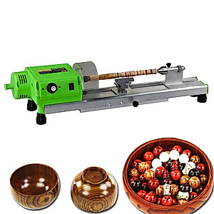 Onetuon Mini Wood Lathe Benchtop MICRO Woodturning Lathe Grinding Polishing Beads Drill Rotary Tool Set Variable Speed (Standard)