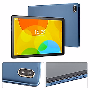 10.1 Inch HD Tablet, 4G LTE Tablet 2.4G 5G WiFi Dual Camera US Plug 100‑240V Octa Core for Home (Blue)