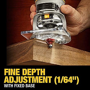 DEWALT Router Fixed/Plunge Base Kit, Variable Speed, 1.25-HP Max Torque (DWP611PK)