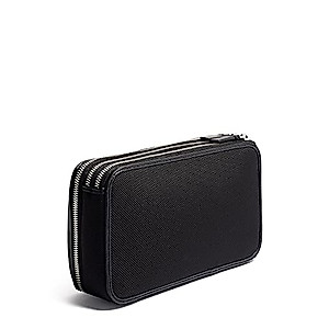 TUMI Black Chrome Triple Zip Clutch