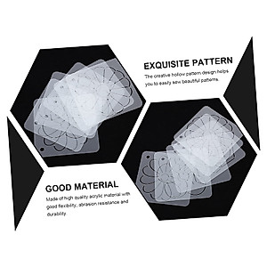 VILLCASE 12 Pcs Quilting Tracing Board Clothing Quilting Stencil Quilting Cutting Template Clothes Sewing Template Quilling Tool Embroidery Tools Quilting Ruler for Fabric Patchwork Acrylic