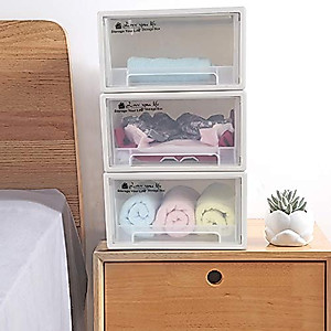 Rinboat 17.8 Quart Stacking Storage Drawer Unit Front Box, 1 Pack