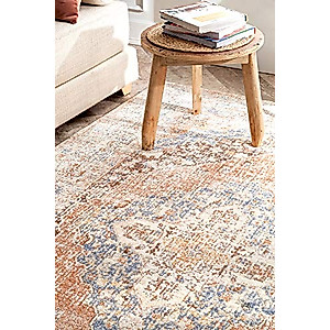 nuLOOM Vintage Kate Medallion Area Rug, 8 ft x 10 ft, Beige