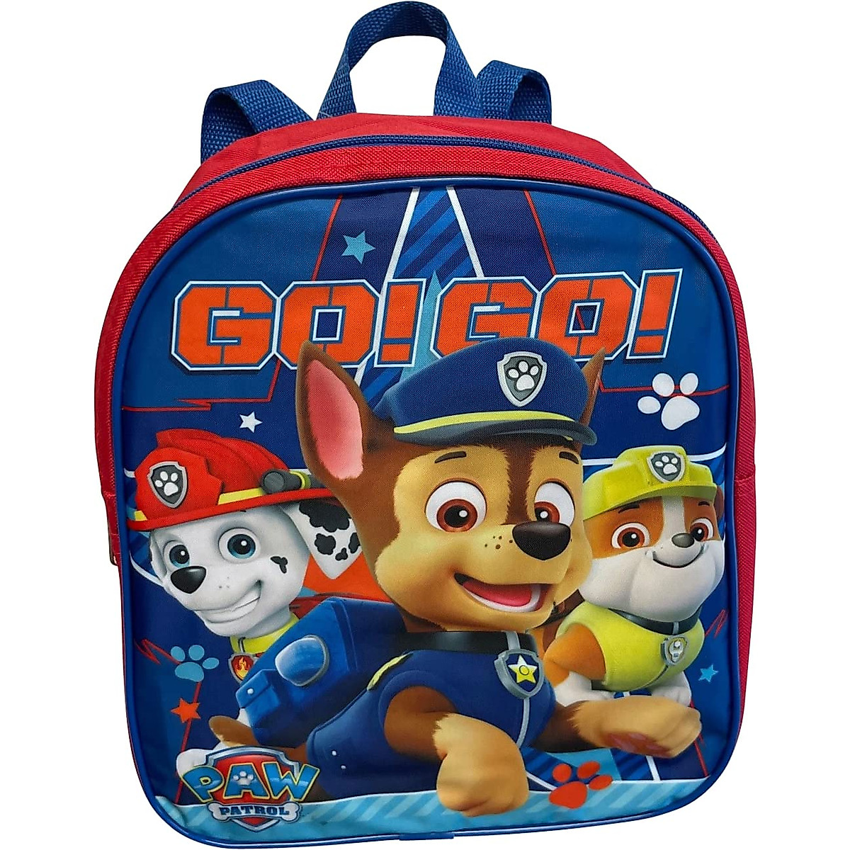Ruz Paw Patrol Toddle Boy 12 Inch Mini Backpack (Red-Blue)