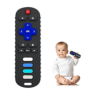 YAPROMO Baby Teething Toys,2 Pcs TV Remote Control Shape Teether Toys,Food Grade Silicine Chew Toy
