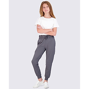 3 Pack:Girls Lounge Joggers Soft Athletic Track Warmup Casual Sweatpants Clothes Little Sports Pajama Kids Clothing Youth Children Sweats Big Teen Running Elastic Pants Basketball-Set 8, M (10/12)