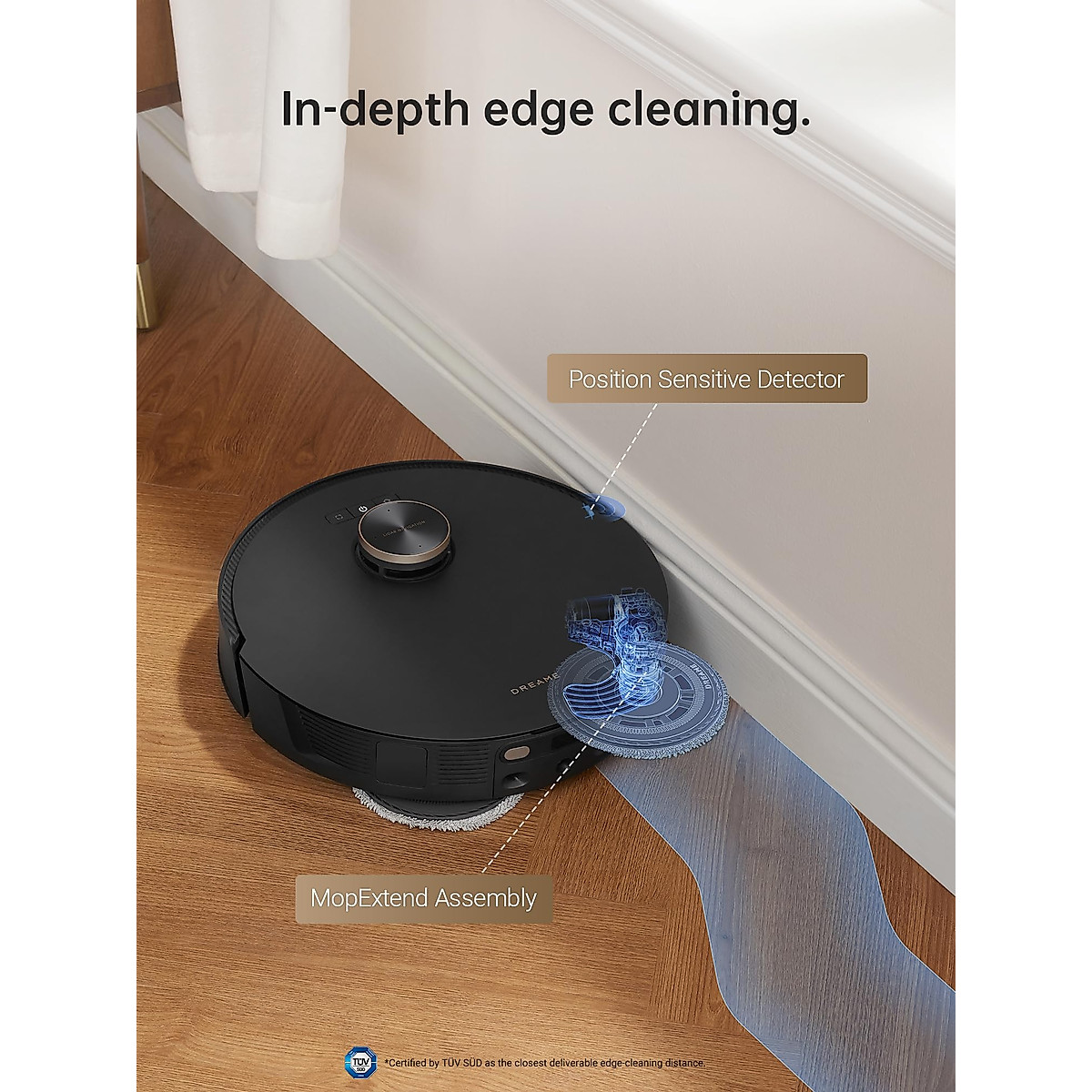 dreame L20 Ultra Robot Vacuum and Mop with Mop-Extend, Auto Mop Removal & Raising, Washing and Drying, 7000Pa Suction, Self-Emptying, Self-Refilling, AI Obstacle Avoidance