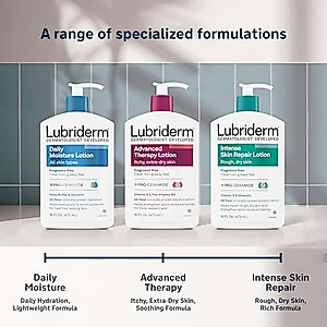 Lubriderm Daily Moisture Lotion + Pro-Ceramide with Shea Butter & Glycerin Helps Moisturize Dry Skin, Hydrating Face, Hand & Body Lotion is Lightly Scented & Non-Greasy, 16 fl. oz (Pack of 6)