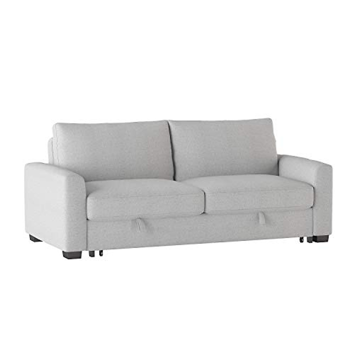 Lexicon Indale Convertible Studio Sofa Sleeper, Wooden Leg, Gray, Grey