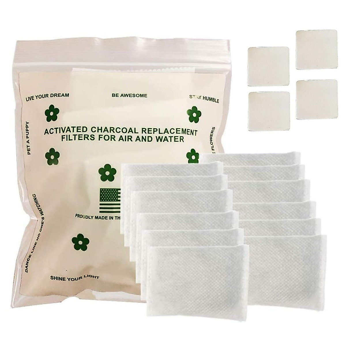 Green Piece® 12 Pack - Overstuffed - All-Natural Baby Diaper Pail Deodorizer | Activated Charcoal Air Purifier Compatible with Diaper Pails, Shoe Closets, Trash Cans, Pets - Made in The USA