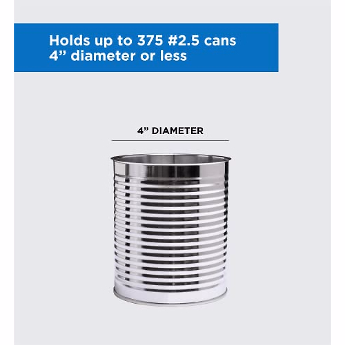Can Rotation Organizer | Large Canned Food Organizer For Pantry | Black Large Food Rotation System | Harvest | Shelf Reliance (Can Rotation Organizer 28-32 oz (Medium))