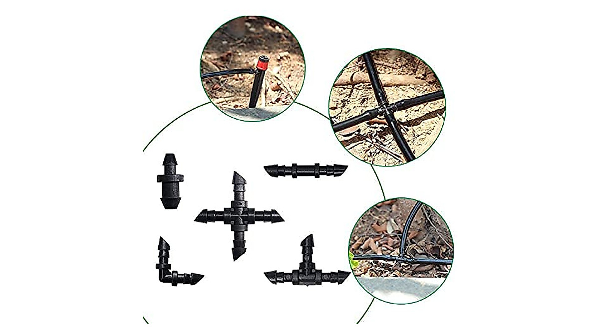 60 Pack Drip Irrigation Barbed End Plugs for Leak-Free Watering Systems