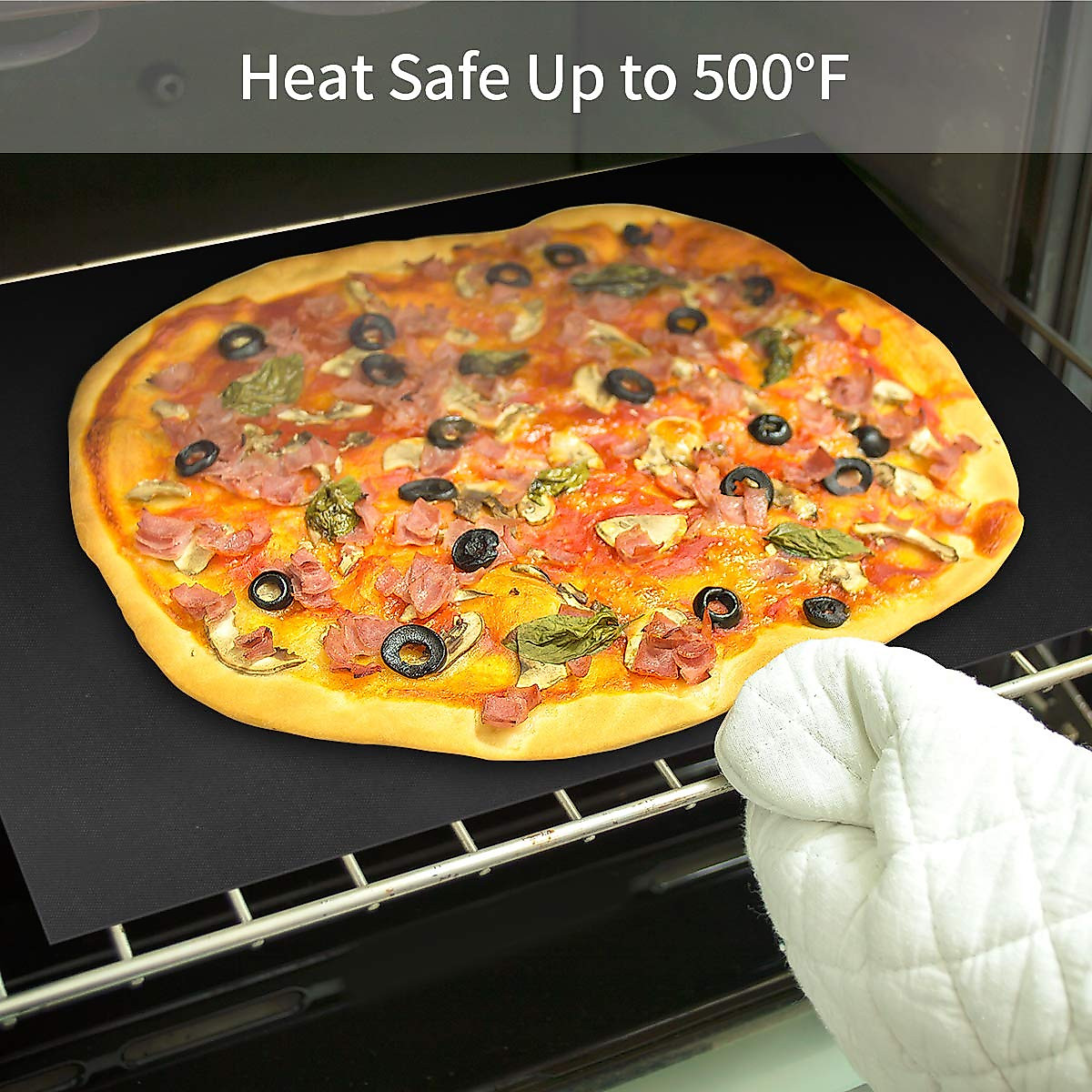 3 Set Nonstick Oven Liner for Bottom of Electric, 16x20 inch Thick Heavy Duty Teflon Oven Liners Mat, Reusable BBQ Grill Mat, and Easy to Clean Barbecue Grilling Mat