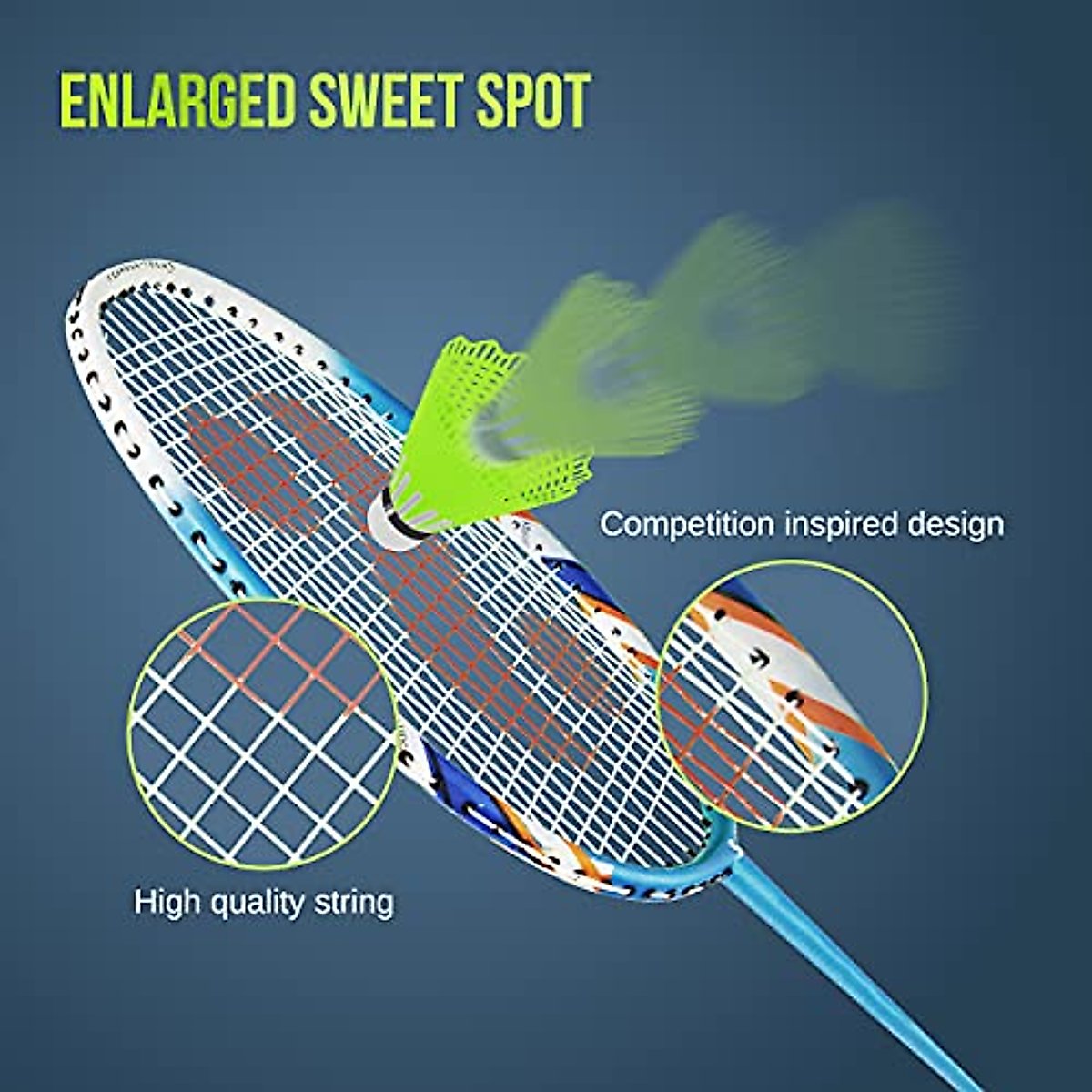 Silver’s 4 Player Uni-Piece Semi-Graphite Badminton Racket Set | Includes 4 Rackets, 2 Badminton Bags, 6 Nylon Shuttlecocks and 2 Extra Replacement Overgrip Tapes.