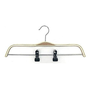 Koobay Hanger Coat Pants Hangers, 30Pack 14" Zara Style Trousers Wooden Clothes Display with Adjustable Clips