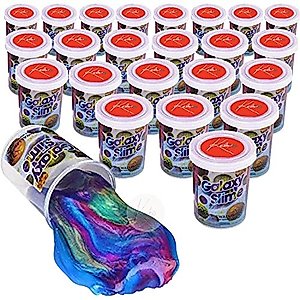 Kicko Marbled Unicorn Color Slime - 24 Pack Colorful Galaxy Sludge - Gooey Fidget Set for Sensory and Tactile Stimulation, Stress Relief, Party Favor, Educational Game