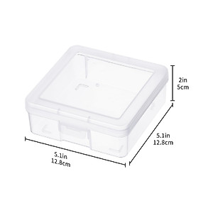 novelinks Stackable Plastic Clear Storage Box Containers with Latching Lid - Art Craft Supply Organizer Storage Containers for Pencil Box, Lego, Crayon, Beads, Jewelry (18 Pack Small -Clear)