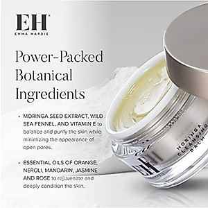 Emma Hardie Cleansing Balm, Moringa Oil Makeup Remover Balm with Microfiber Face Cloth, With Vitamin E and Grapeseed Oil, Cleansing Balm Makeup Remover and Makeup Remover Cloth (50 ml)