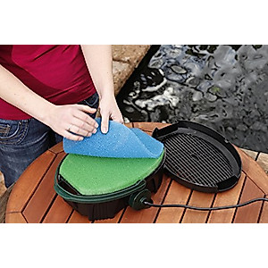 Pennington Aquagarden , Pond Filter for Ponds , Foam Filter Set , Polymer Wool Filter Pads , Pond Maintenance Kit , Suitable for Inpond 5 in 1 300 Gallon Model, White, Large (Fit 300)