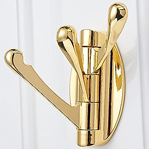 NALLELY Swivel Wall Hooks for Hanging, Wall Mounted Hooks Heavy Duty with 3 Swivel Foldable Arms, Foldable 3 Arm Swivel Coat Towel Hooks Decoration for Bathroom