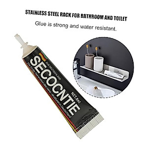 WATIIFUFU Shelf Wall Mount Shelves Shower Basket Wall Mounted Shelves Metal Storage Rack Metal Storage Shelves Metal Shelving Shower Rack White No Punching Toilet Rack Stainless Steel