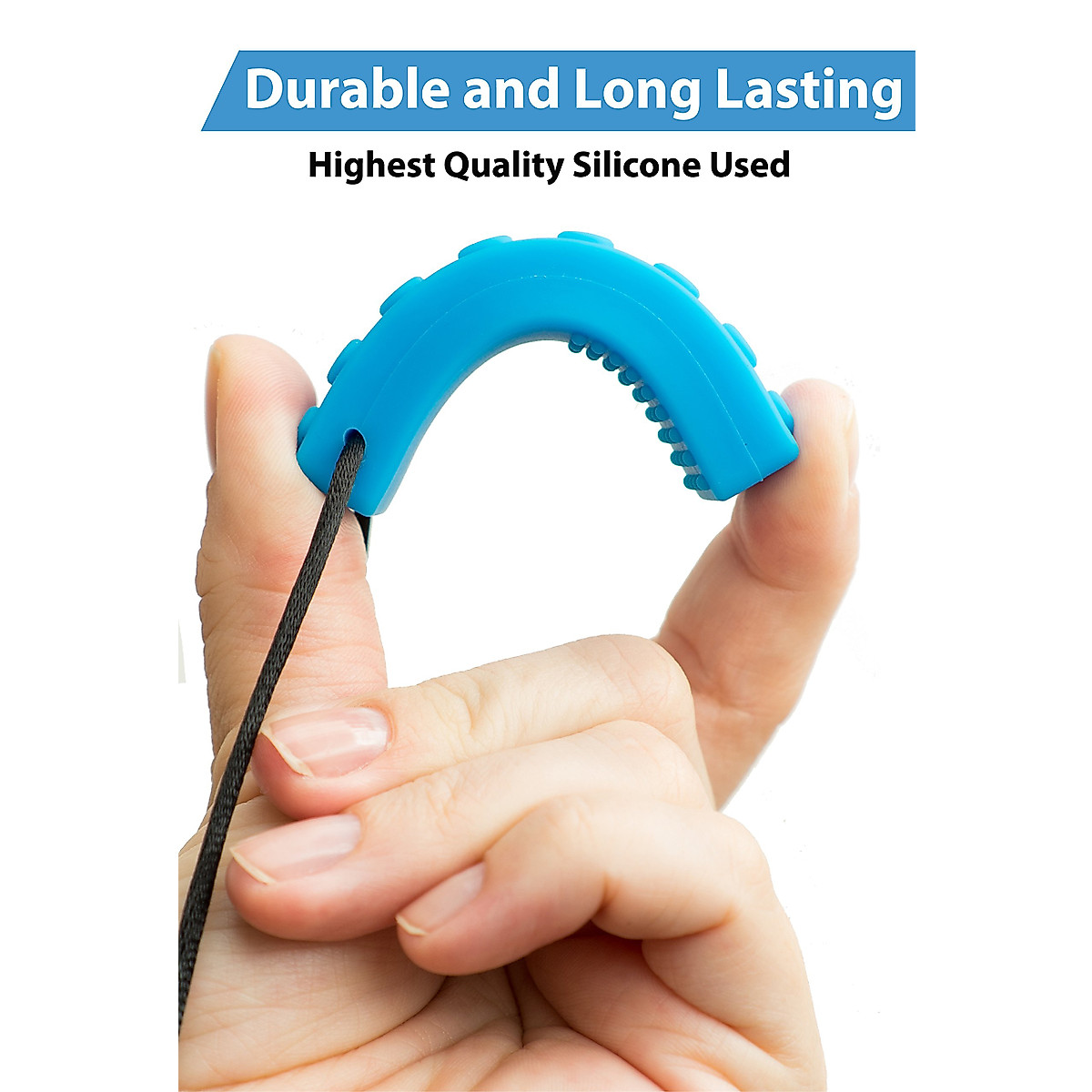 Tilcare Chew Chew Sensory Necklace – Best for Kids or Adults That Like Biting or Have Autism – Perfectly Textured Silicone Chewy Toys - Chewing Pendant for Boys & Girls - Chew Necklaces (6-Pack)