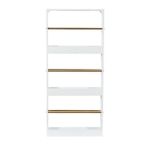 Deco 79 Glam Wood Rectangle Wall Shelf, 16" x 4" x 36", White