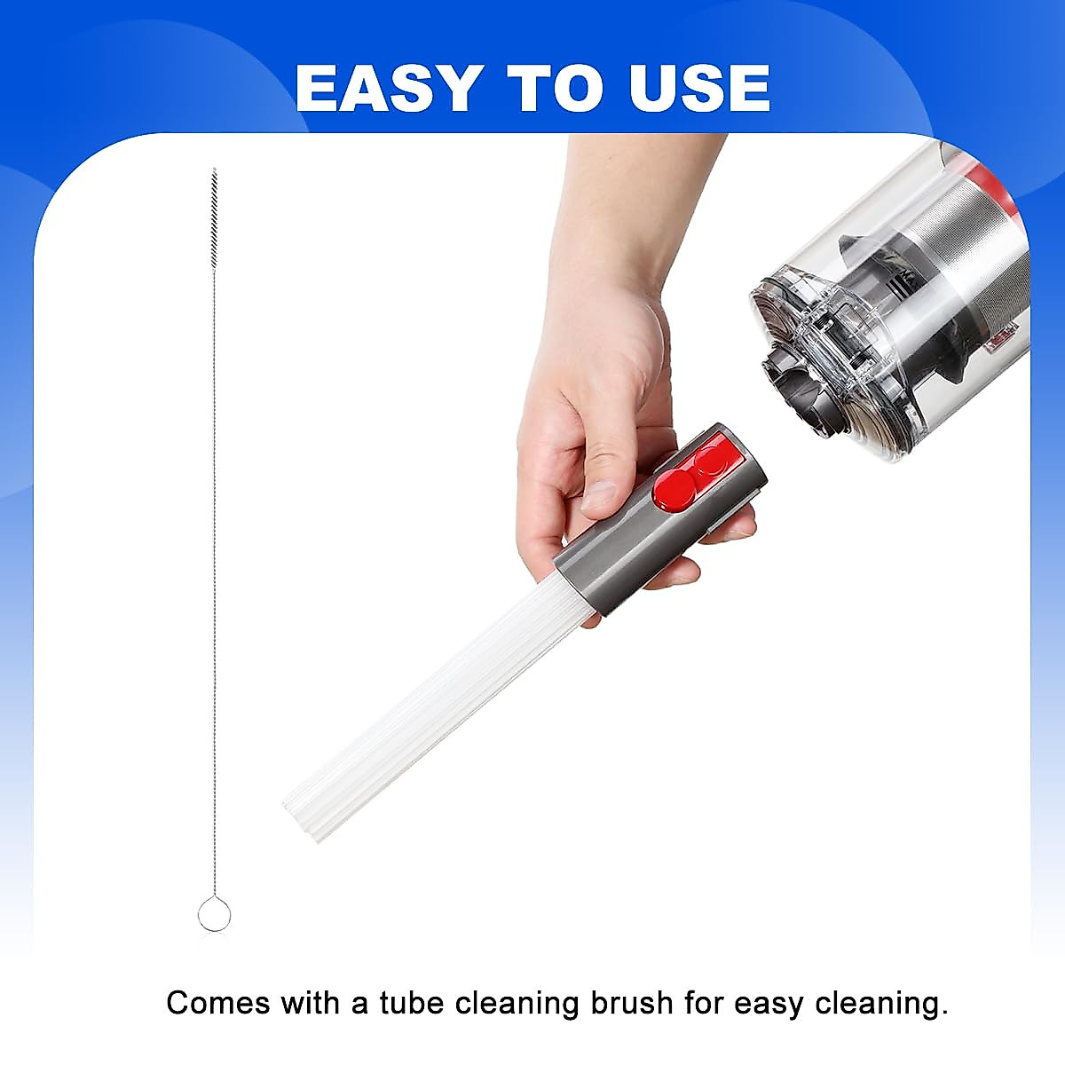 LANMU Attachments Tube Dust Brush Cleaning Compatible with Dyson V7 V8 V10 V11 V12 V15 Outsize Cordless Vacuum Cleaner