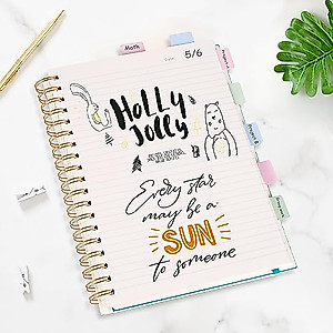 Hardcover Spiral Notebook, College Ruled Notebook Journal with 320 Pages, 8.5''×11'' Lined Journaling for Women Men, A4 Leather Writing Journals for Work, School, Office, 18pcs Index Tabs, Purple