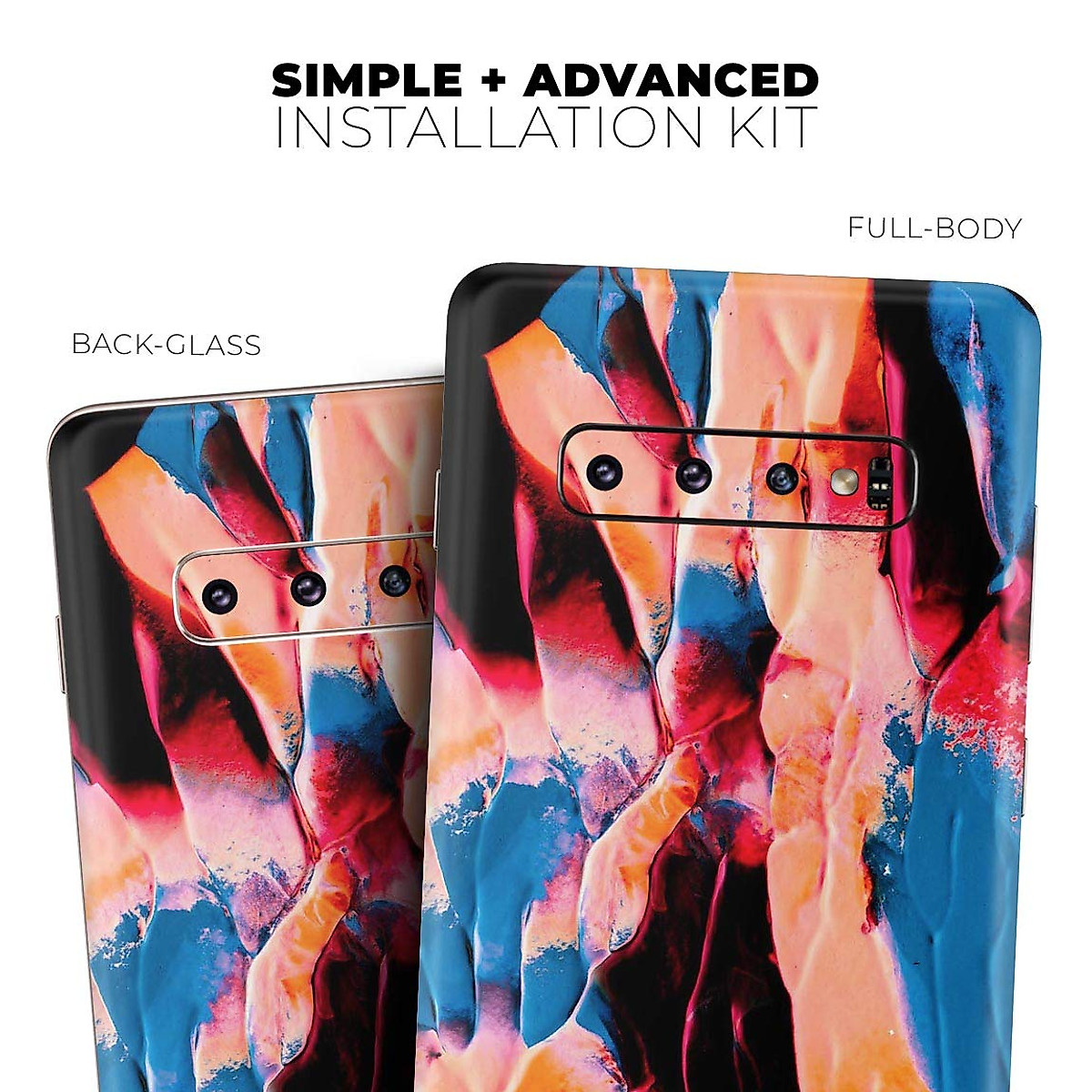 DesignSkinz Liquid Abstract Paint V8 Protective Vinyl Decal Wrap Skin Cover Compatible with The Samsung Galaxy S20 (Screen Trim & Back Glass Skin)