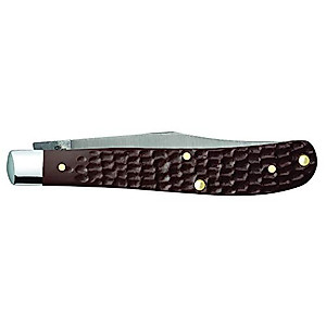 CASE XX WR Pocket Knife Brown Synthetic Barehead Slimline Trapper Item #135 - (61048 SS) - Length Closed: 4 1/8 Inches