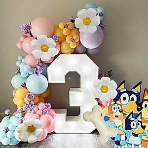 MOMOSHERO 142Pcs Blue Balloons Arch Garland Kit,Paw Dog Birthday Party Decorations,Sunflower Bone Foil Balloons Blue Purple Yellow Pink Balloons for Boys Girls Blue Puppy Theme Baby Shower Supplies