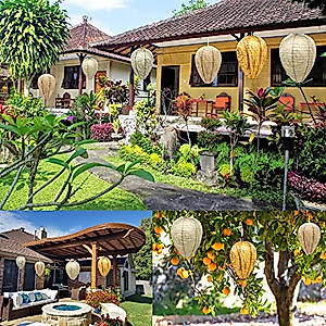 Wasp Nest Simulation Light Nesting, Fake Wasp Nest Bee Paper Lanterns, Hanging Wasp Repellent and Deterrent, Paper Drive Beehive Lantern for House Corner and Garden Outdoor, 8pcs