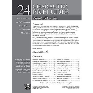 24 Character Preludes: Late Intermediate to Early Advanced Piano Solos in All Major and Minor Keys